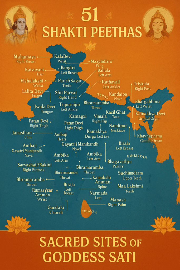 51 Shakti Peethas of India: Complete List with Locations & Body Parts